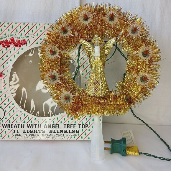 liberty | Holiday | Liberty Bell Gold Christmas Wrath With Angel Tree ...